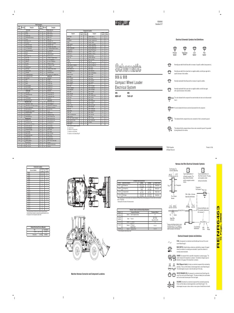 906 & 908 Electrical System Compact Wheel Loader: Electrical Schematic ...