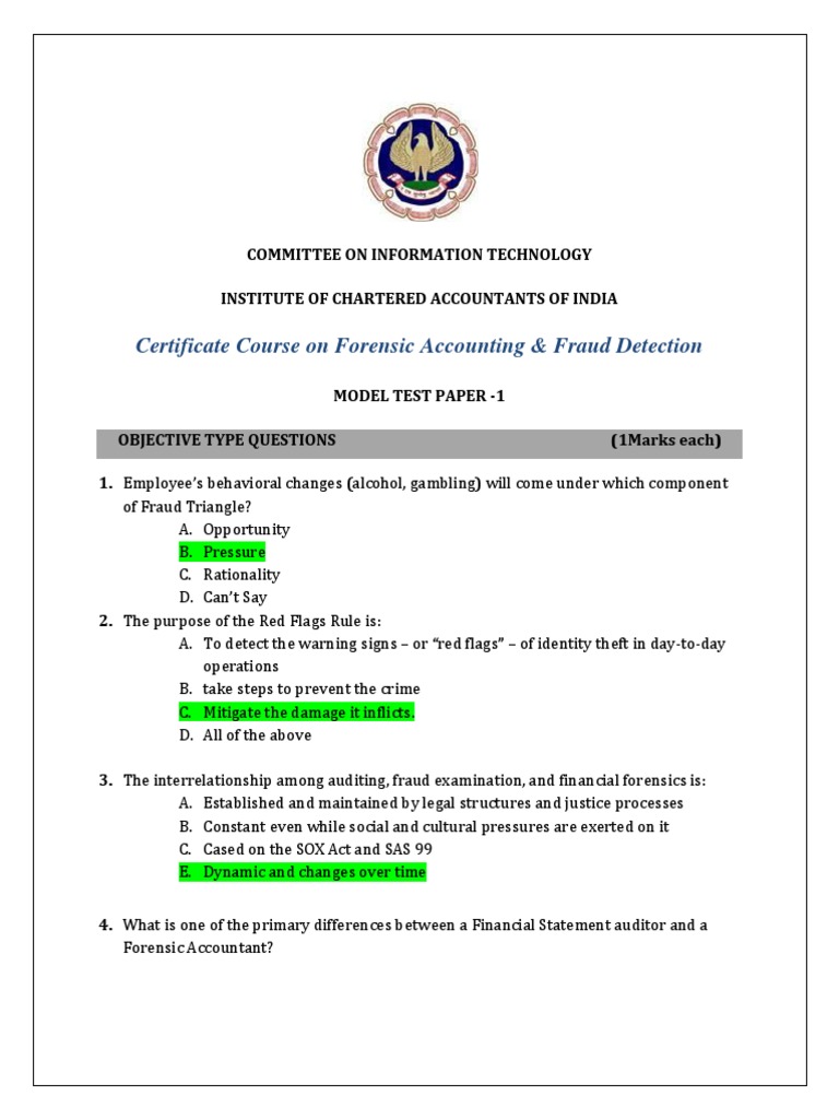 Sample Paper Fafd | PDF | Fraud | Audit