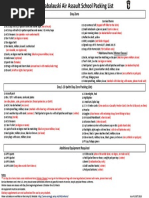 Air Assault School Packing List | PDF
