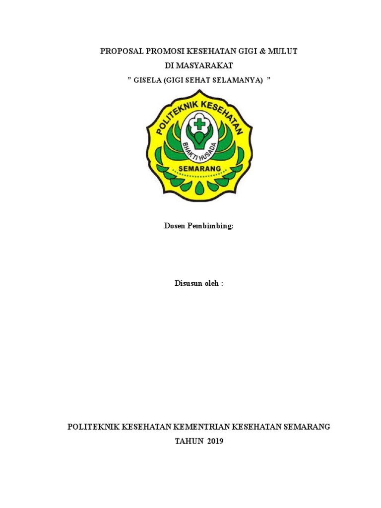 Proposal Promosi Kesehatan Gigi Prktek Uass Hermin | PDF