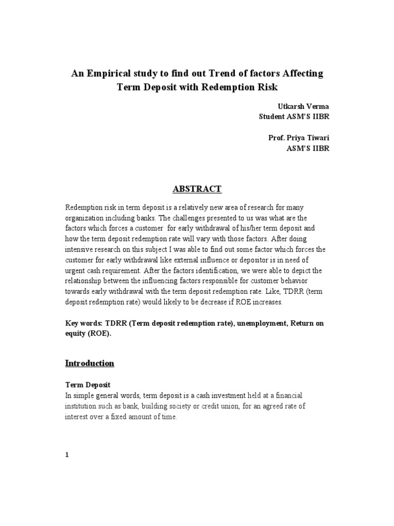 Research Paper Utkarsh Verma | PDF | Correlation And Dependence | Banks