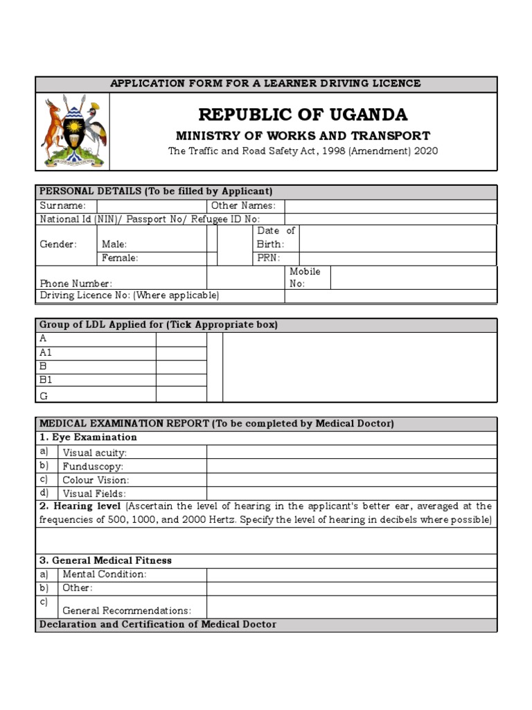 Republic of Uganda: Ministry of Works and Transport | PDF
