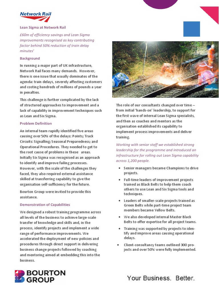 Network Rail Lean Sigma Achieves 60m of Efficiency Savings | PDF | Six ...