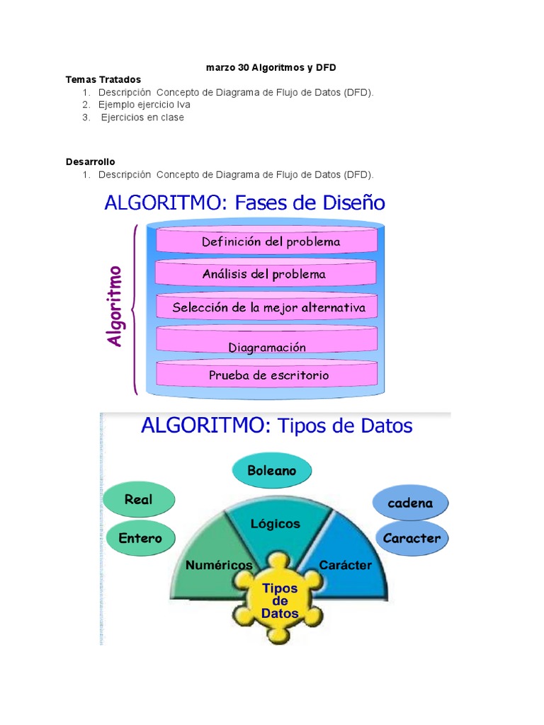 Algoritmos y DFD | PDF | Algoritmos | Lenguaje de programación