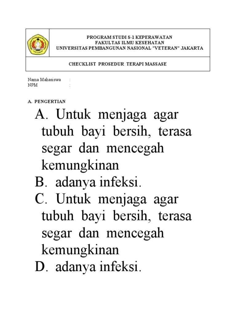 SOP Paliatif Terapi Massase Aromaterapi Refleksi Sang Ayu | PDF ...