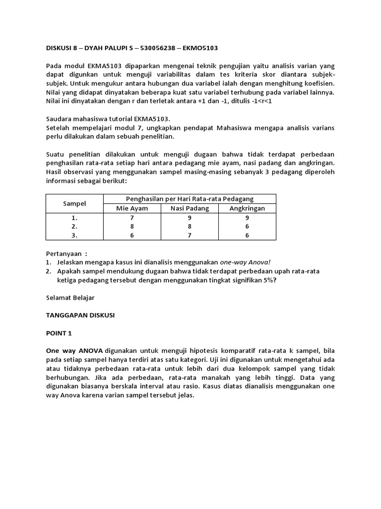 Diskusi 8 - Ekmo5103 | PDF