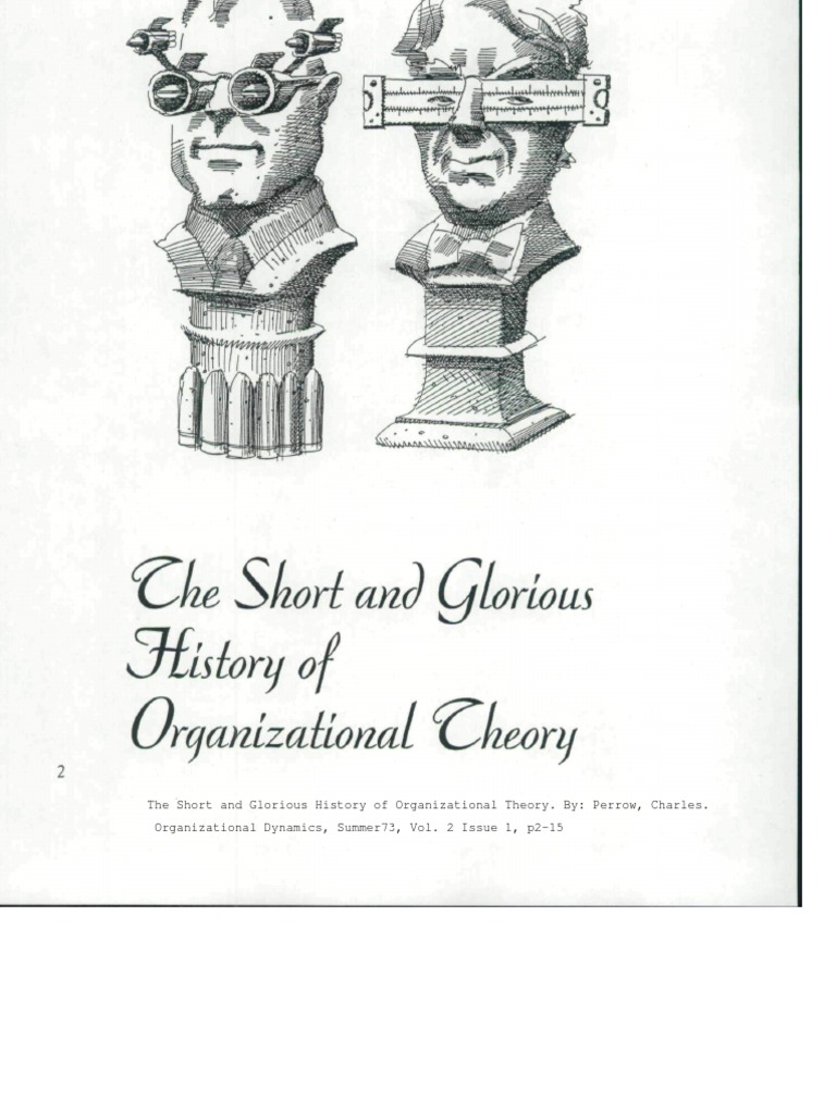 The Short and Glorious History of Org Theory | PDF | Bureaucracy ...