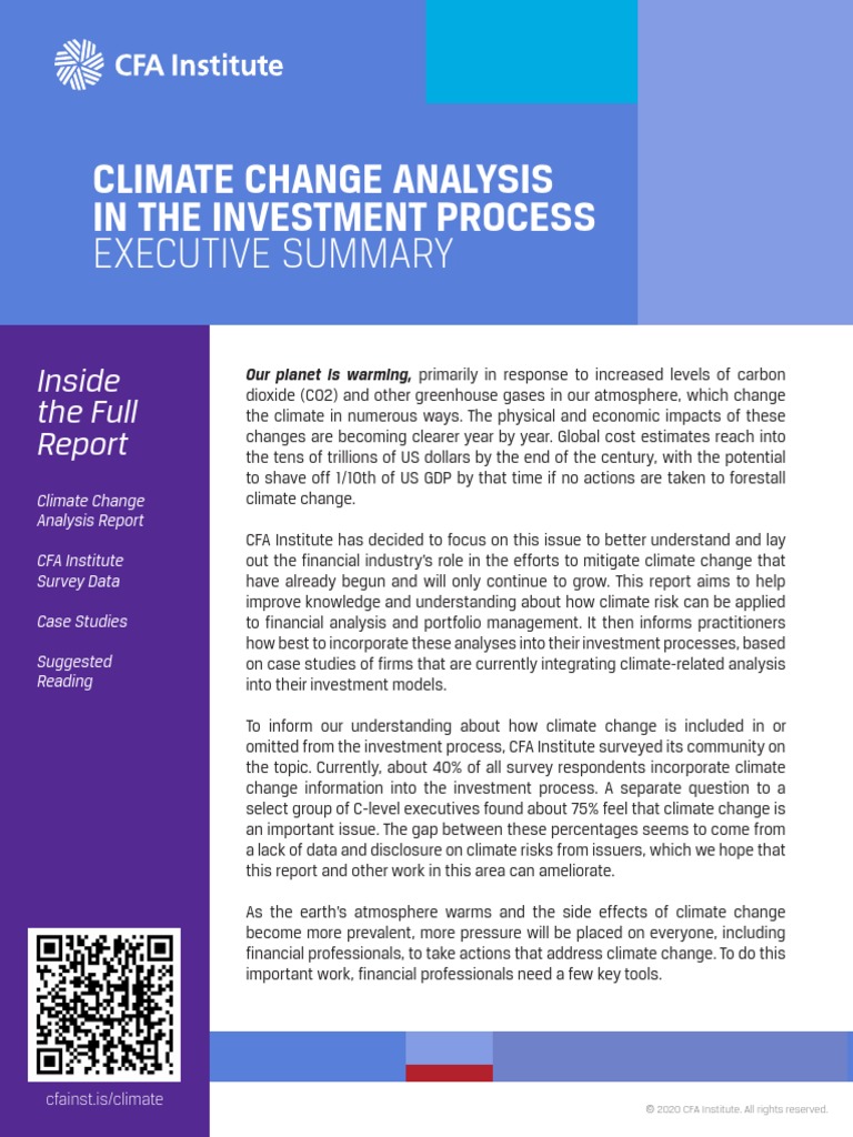 Exec Summary Climate Change Analysis | PDF | Climate Change | Climate ...