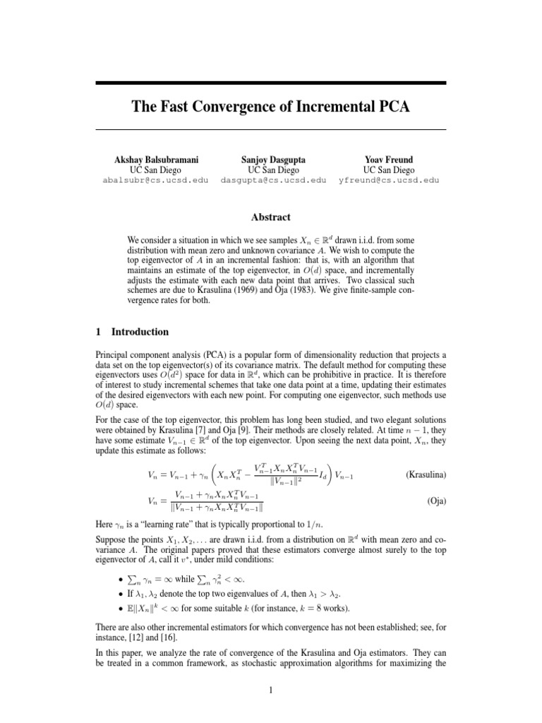 Incremental Pca | PDF | Principal Component Analysis | Eigenvalues And ...