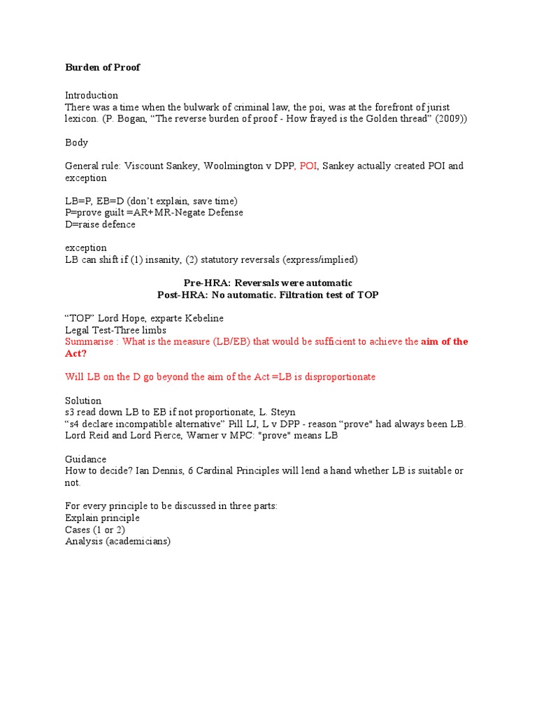 BOP Guideline | PDF | Burden Of Proof (Law) | Crime & Violence