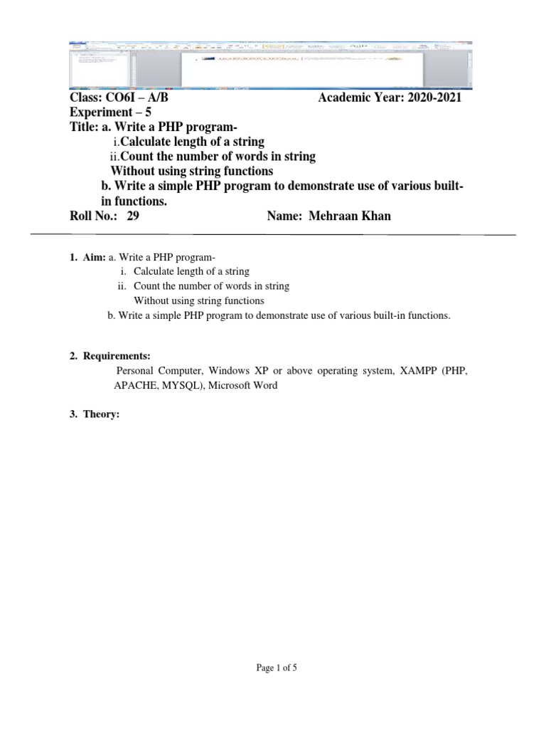 Icalculate Length Of A String Ii Count The Number Of Words In String Pdf Php String 2741