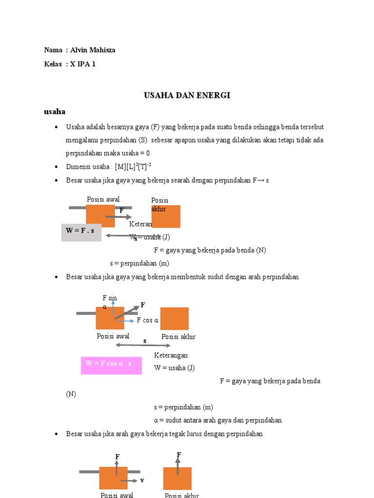 Usaha Dan Energi | PDF