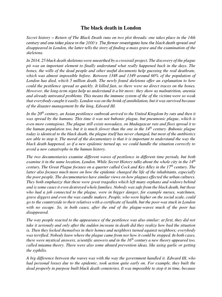 Documentaries About The Plague | PDF | Black Death | Health Sciences