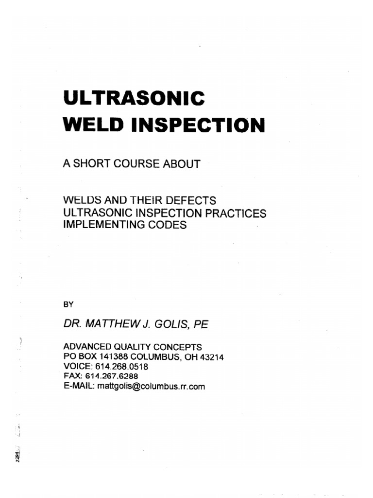 UT Weld Inspection | PDF