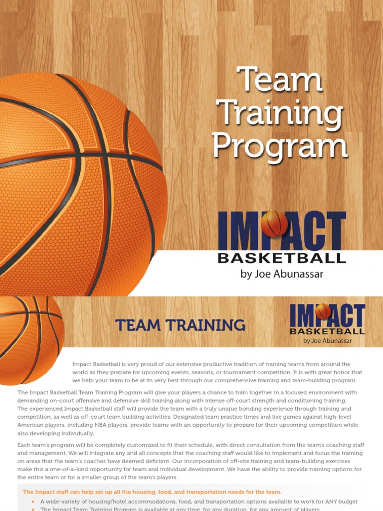 Impact Basketball 2017 Team Training Program | PDF | Strength Training ...