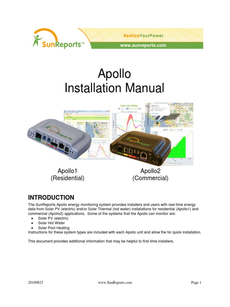 Apollo Installation Manual: Reports | PDF | Ip Address | Computer Network