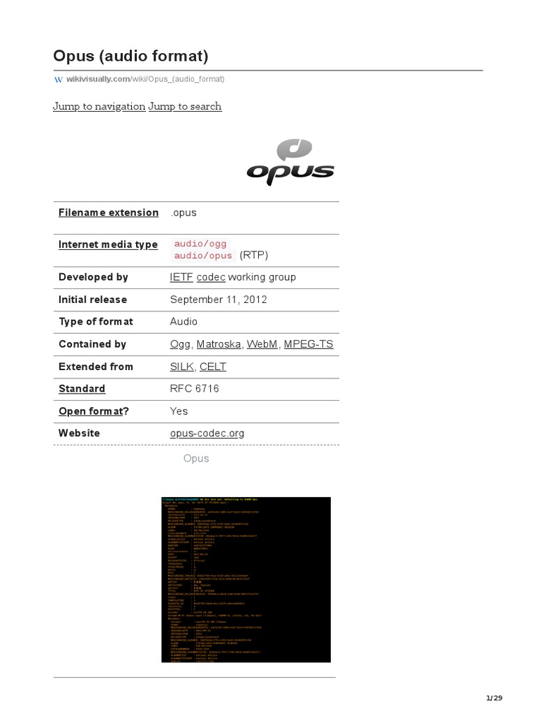Opus Audio Format | PDF | Computing | Software