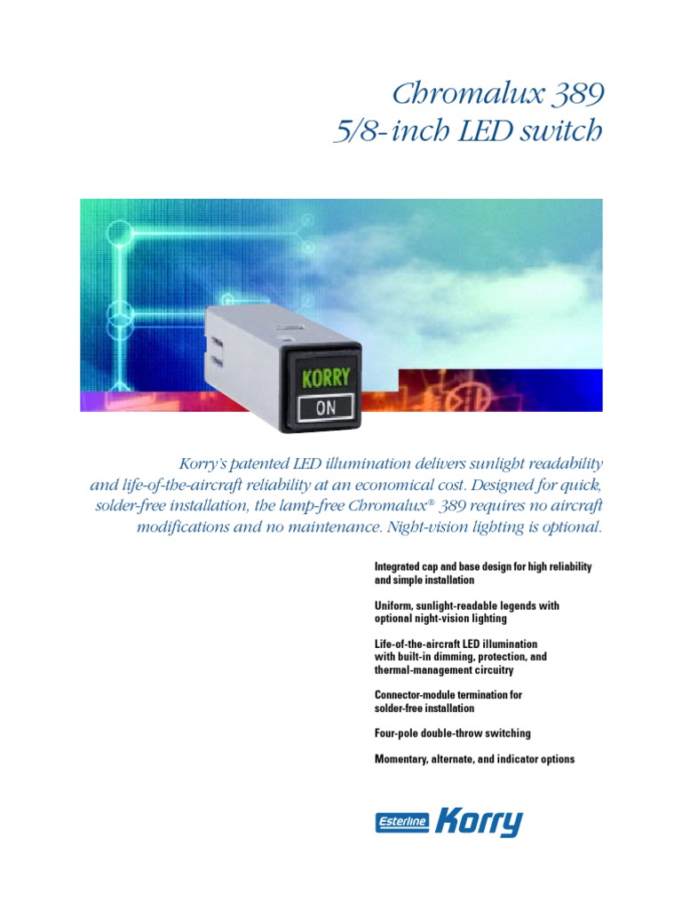 Korry 389 | PDF | Electrical Connector | Switch