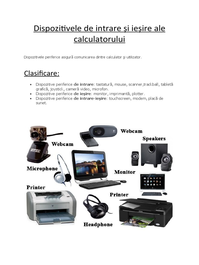 Dispozitive Periferice de Intrare Si Iesire | PDF