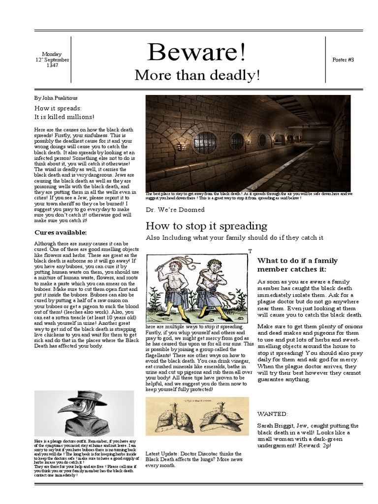 Black Death Poster | PDF | Black Death
