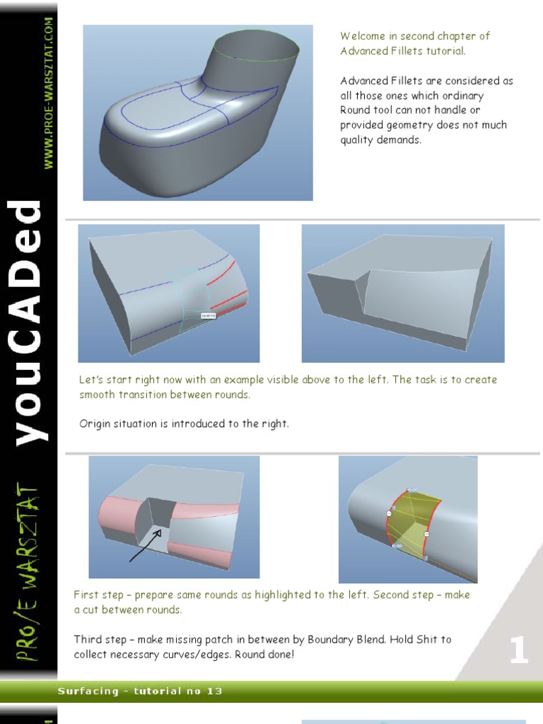 ProE Advanced Fillet | PDF | Curvature | Curve