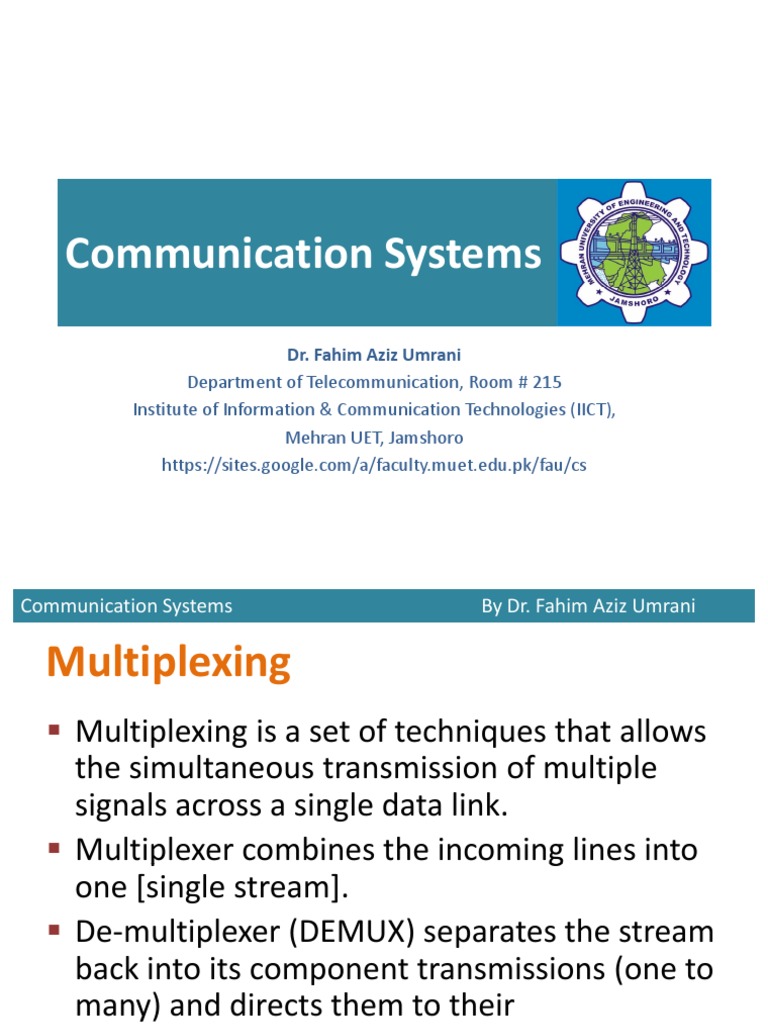 Unit04 Cs Multiplexing | PDF | Channel Access Method | Multiplexing