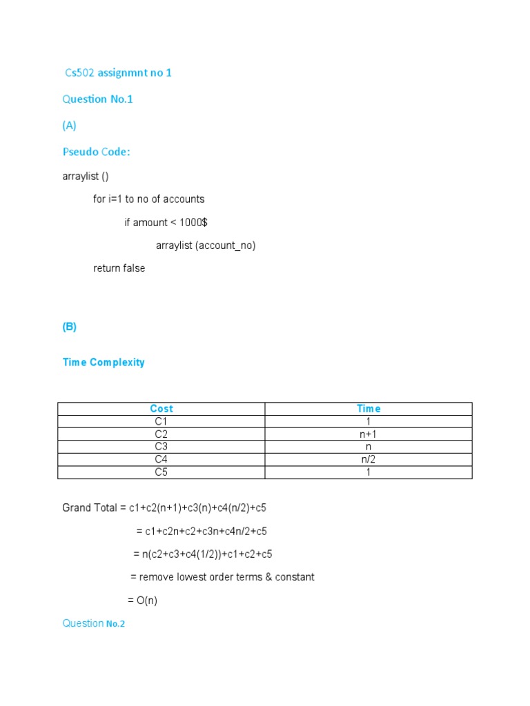 Assignment No.1 cs502 Solution PDF | PDF