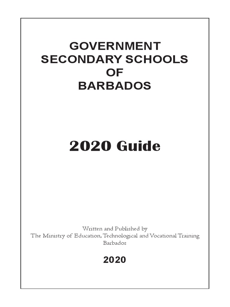 Barbados Secondary Schools Guide 2020 | PDF | Test (Assessment) | Science