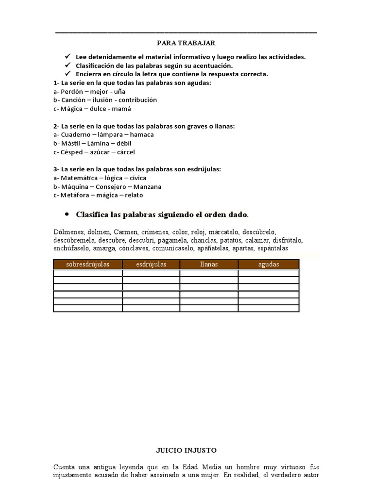 TAREA DE CASTELLANO - ORTOGRAFÍA - Prof. Sonia Fernández | PDF