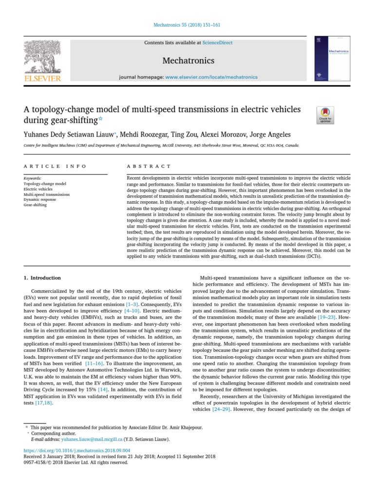 A Topology-Change Model of Multi-Speed Transmissions in Electric ...