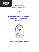 B.SC - Medical Laboratory Technology Syllabus | PDF | Medical ...