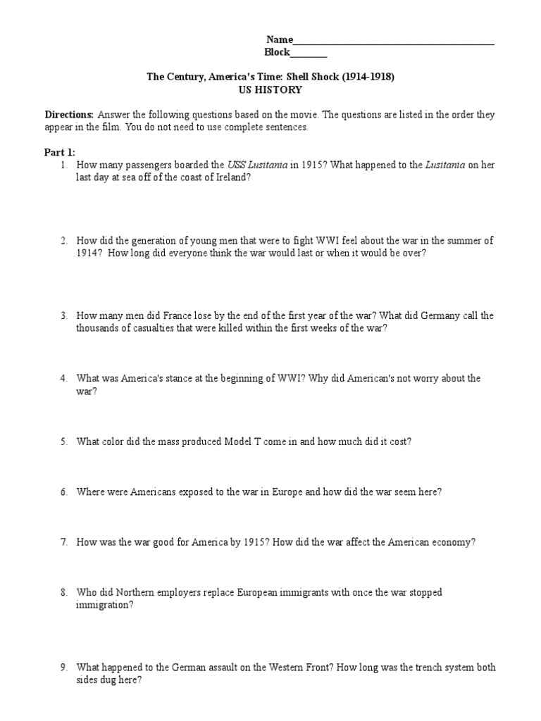 Shell Shock in WWI: Key Questions | PDF | Treaty Of Versailles | World ...