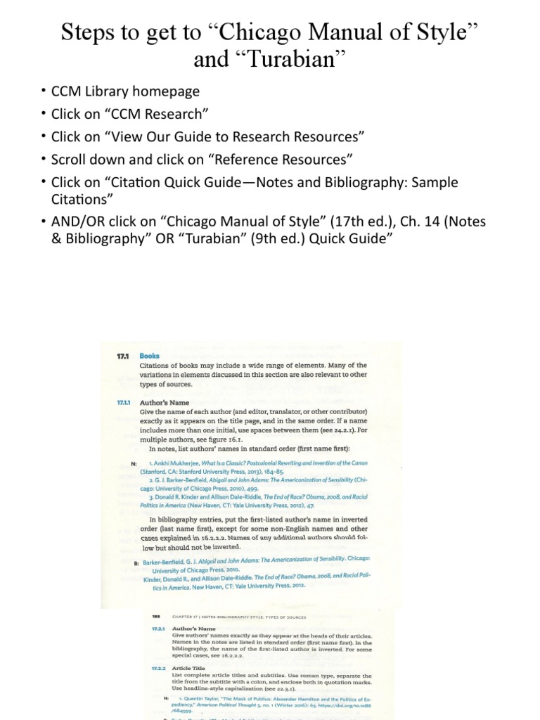 Ppt. Dec. 1 - Steps To Find Chicago Manual of Style and Turabian | PDF ...