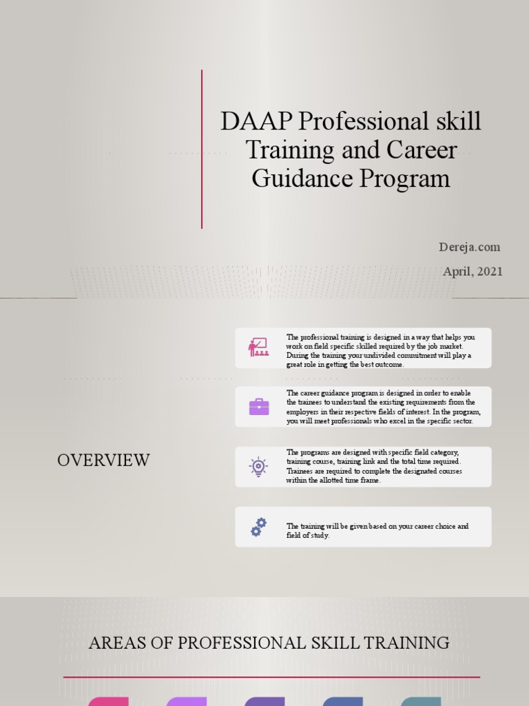 DAAP Professional Skill Training Overview | PDF | Educational ...