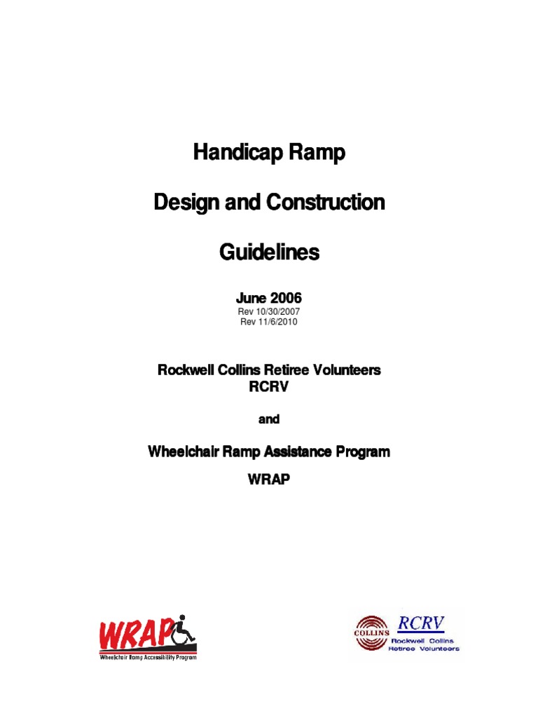 Handicap Ramp Design Guidelines | PDF | Lumber | Screw