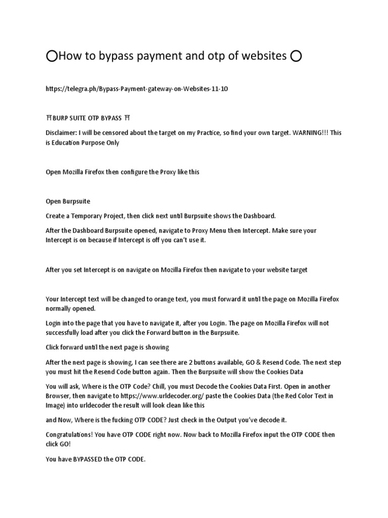 How To Bypass The Otp of A Website (Suliman Hacker Tutorial) | PDF