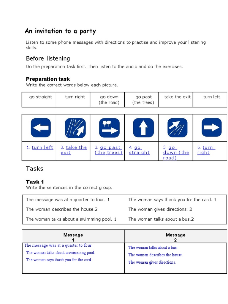 An Invitation To A Party | PDF | Road Transport | Transport