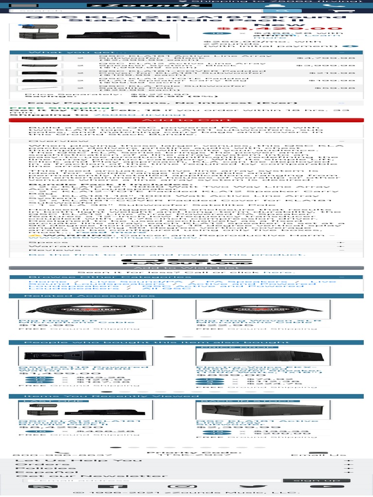QSC KLA12 KLA181 Ground Stack Bundle Pack II ZZounds | PDF ...
