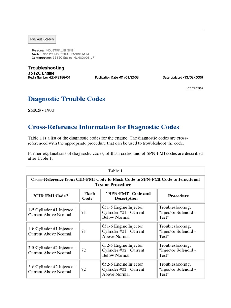 Cross-Reference Information For Diagnostic Codes | PDF | Turbocharger ...