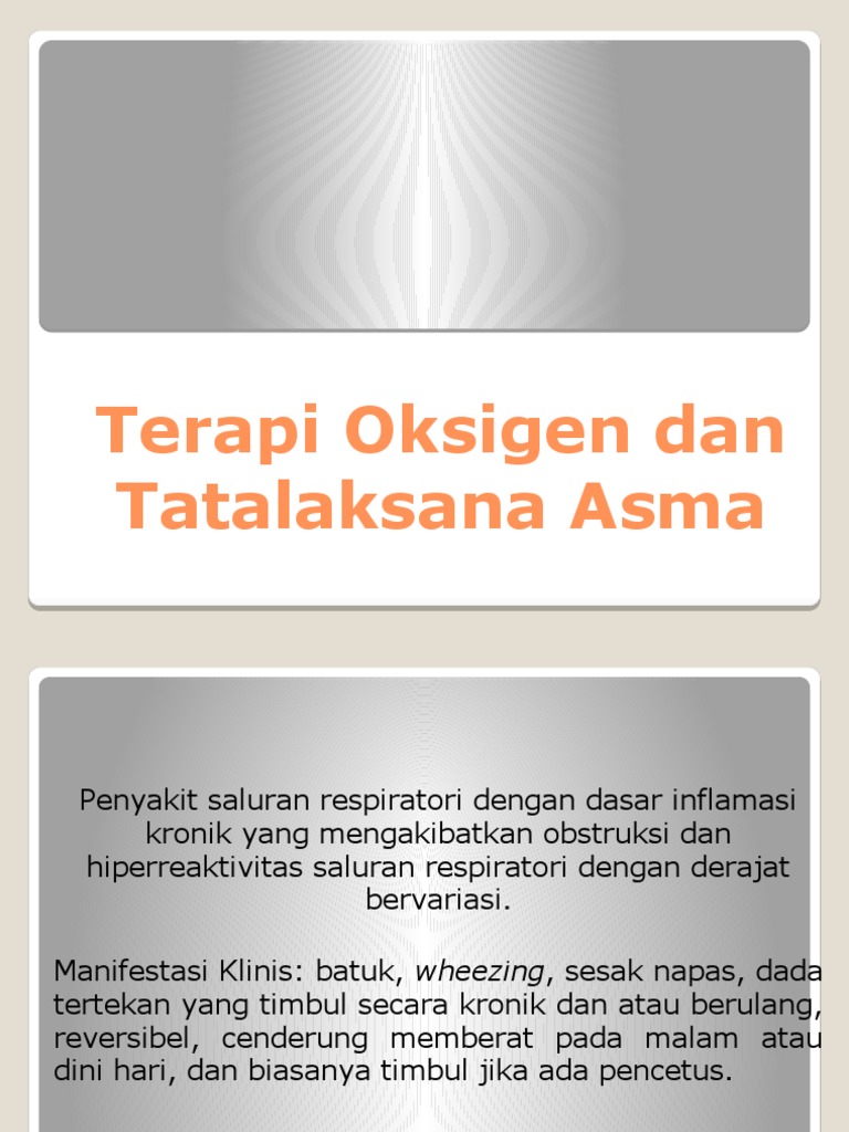 Terapi Oksigen Dan Tatalaksana Asma | PDF