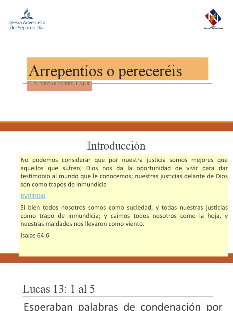 Arrepentíos o pereceréis | PDF | Misericordia | Pecado