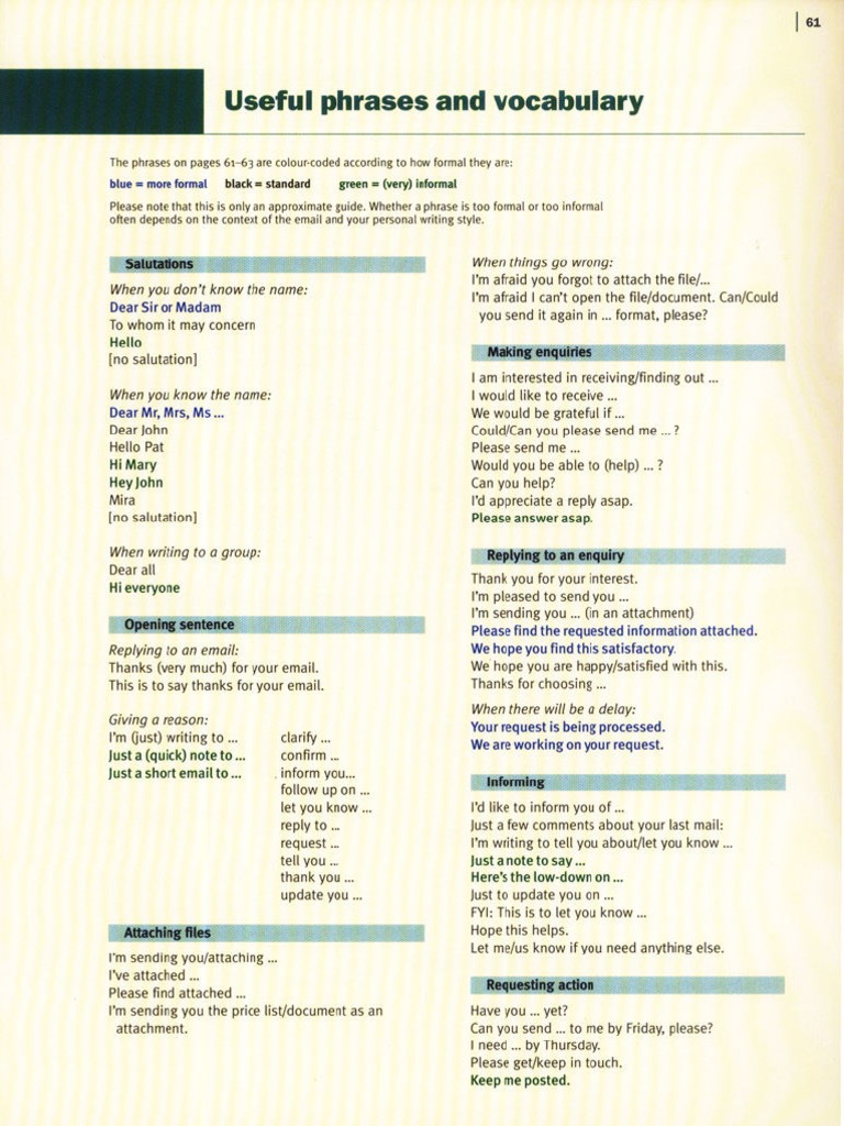 English For Emails | PDF