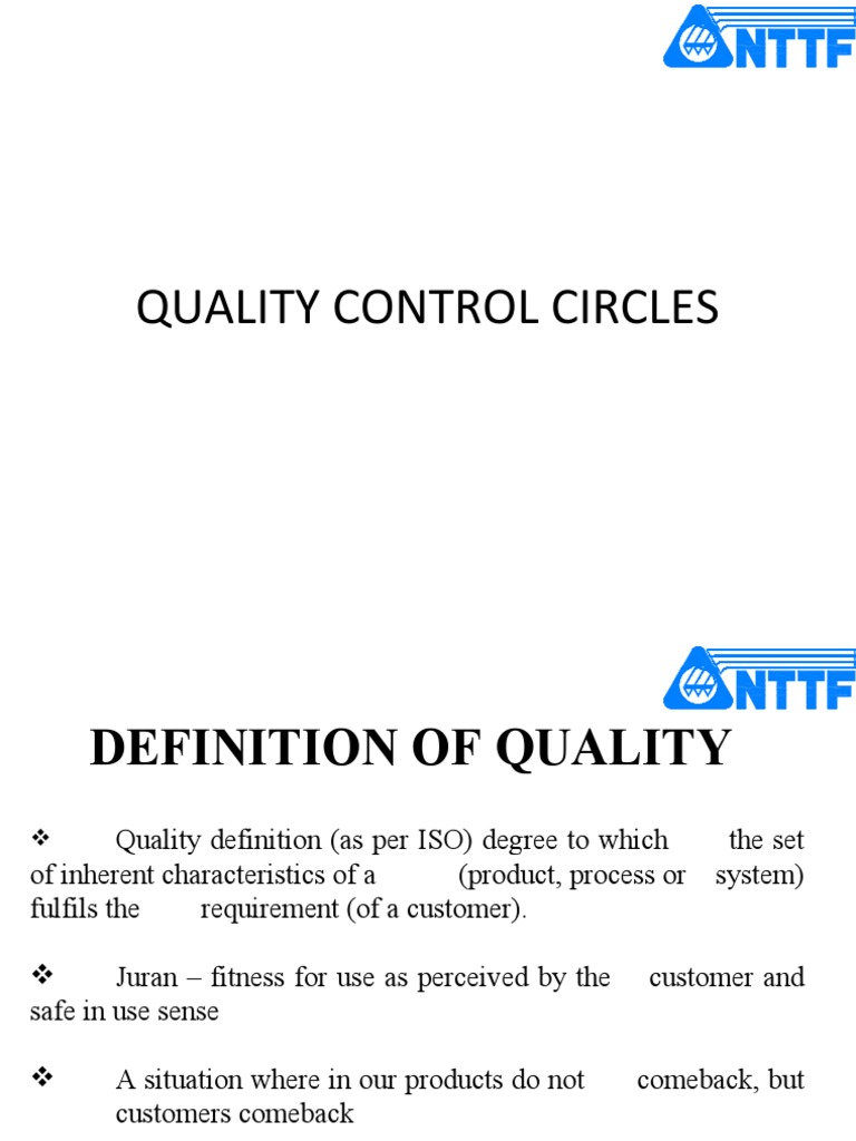 An Introduction to Quality Control Circles: Defining Quality ...