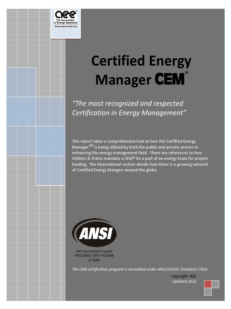 CEM Recognition | PDF | Professional Certification | Energy Management