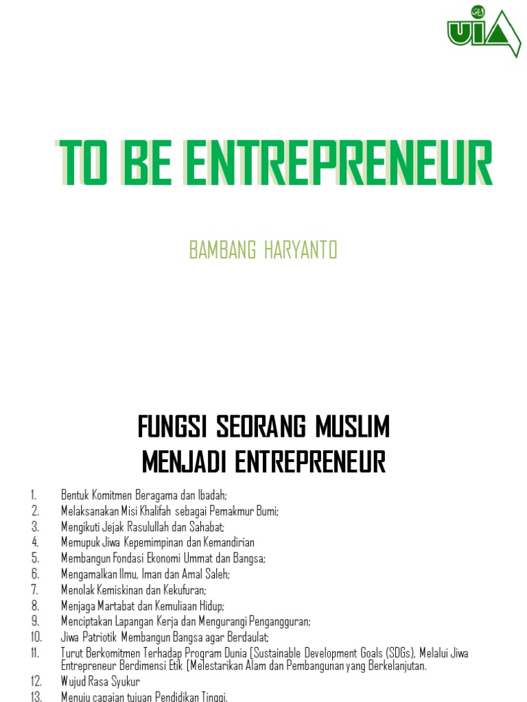 To Be Entrepreneur | PDF