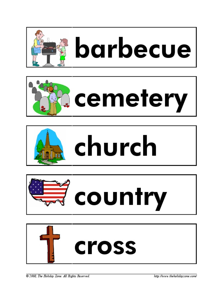 Memorial Day Word Wall | PDF