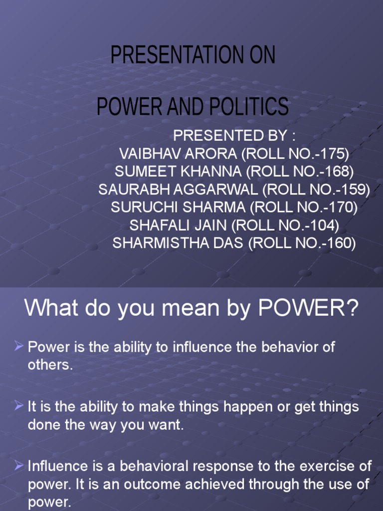 Power and Influence in Leadership | PDF | Leadership | Power (Social ...
