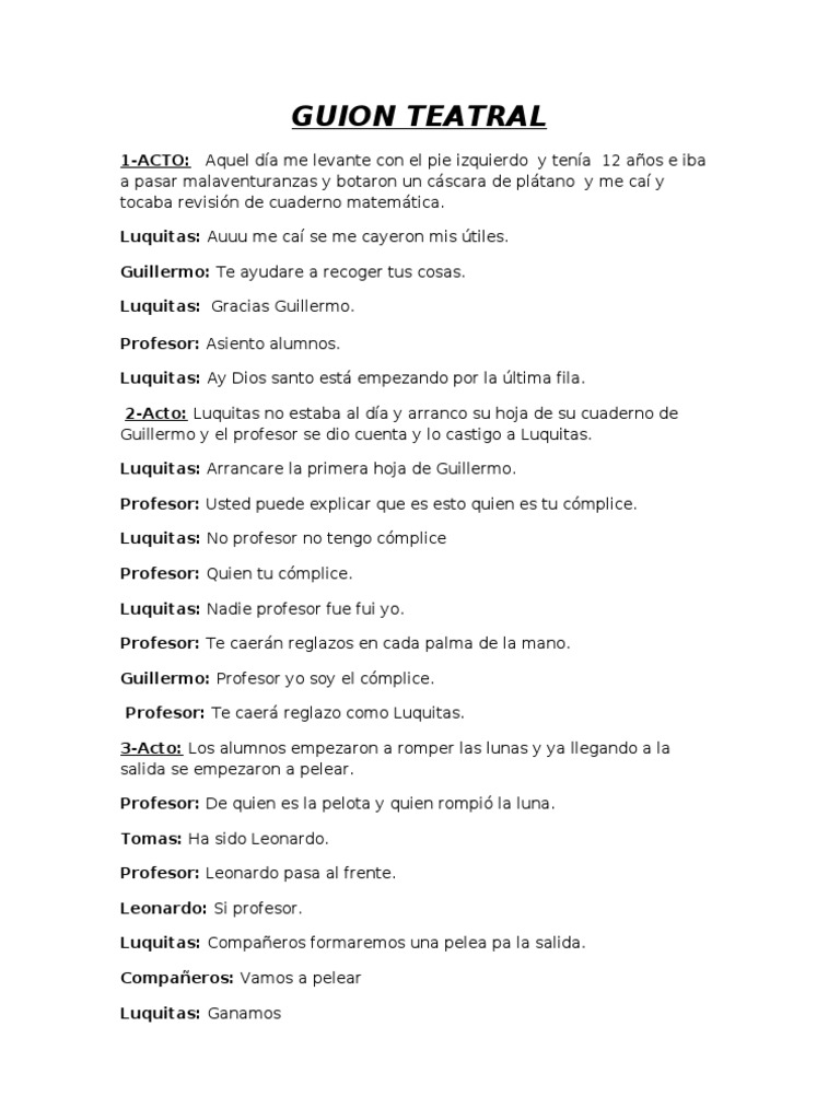 Guion Teatral | PDF