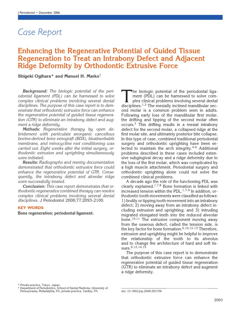 Case Report | PDF | Periodontology | Dentistry