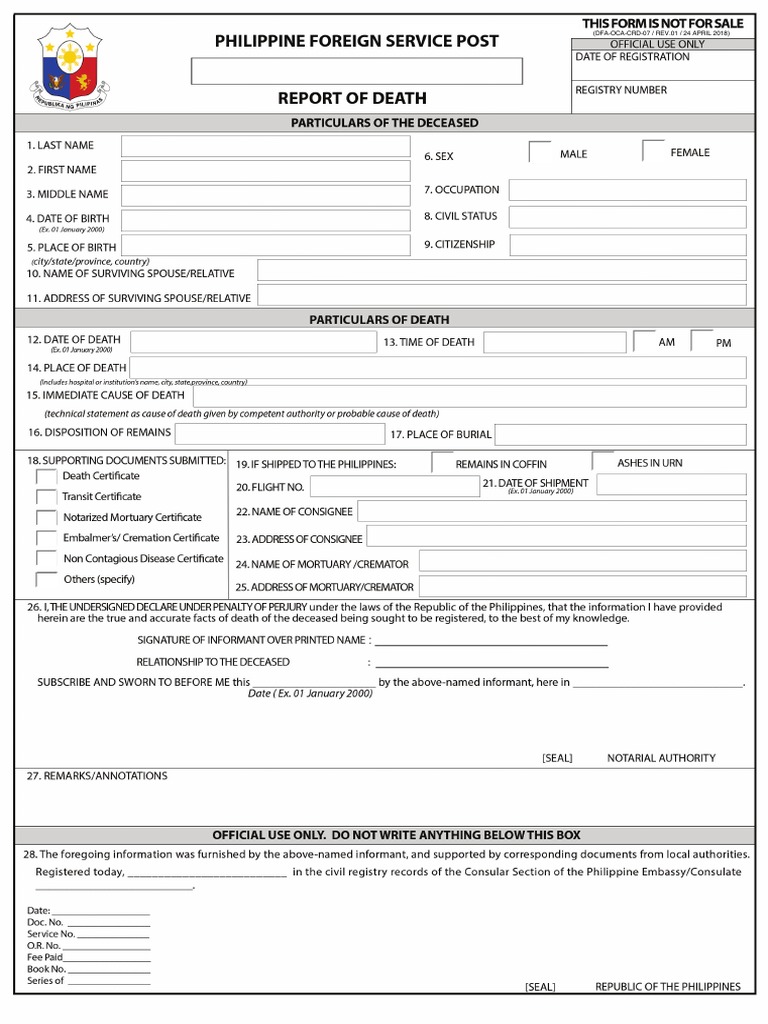 Report of Death | PDF